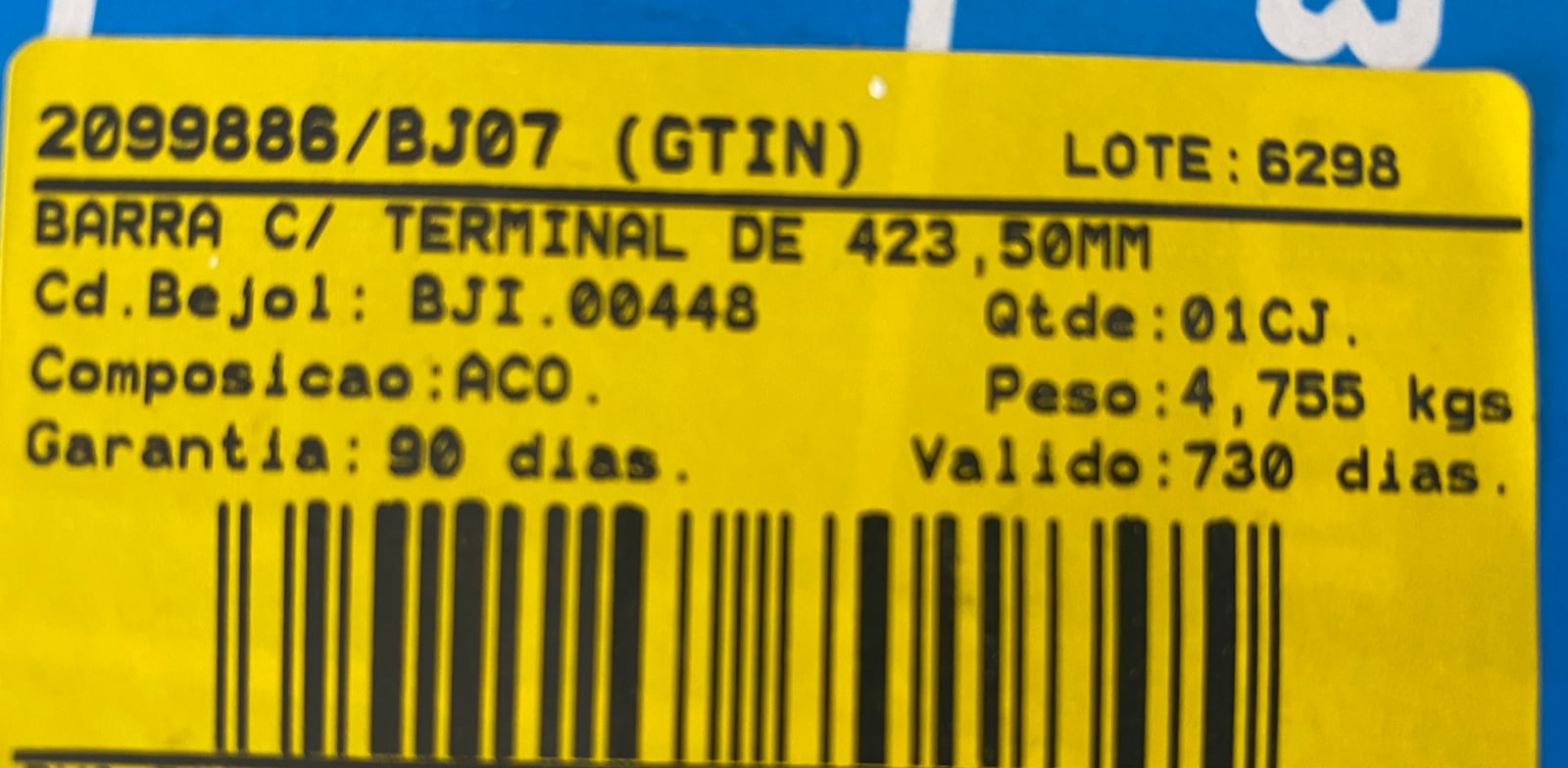 2099886 BARRA DIRECAO CATERPILLAR 416E 4X4 - Arsenal Tratores